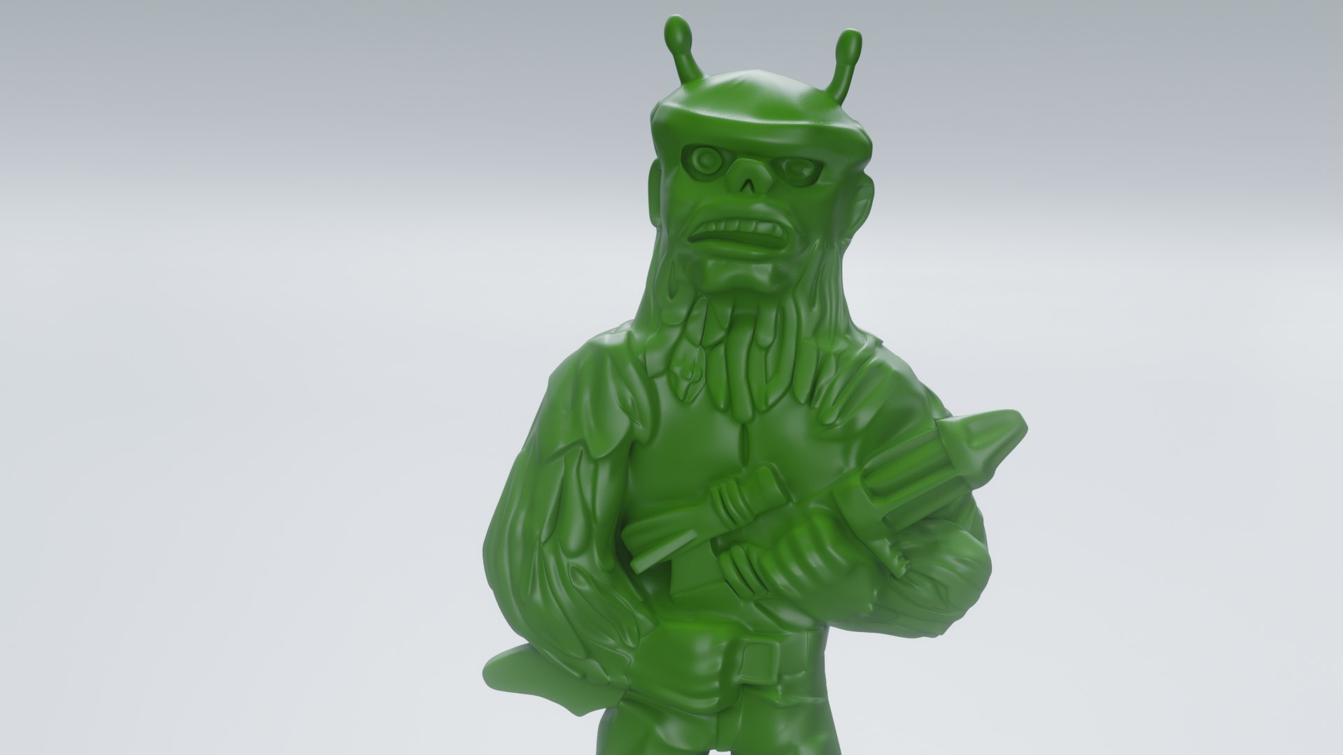 3D Retro Plastic Alien Figure 04 Model - TurboSquid 1899137