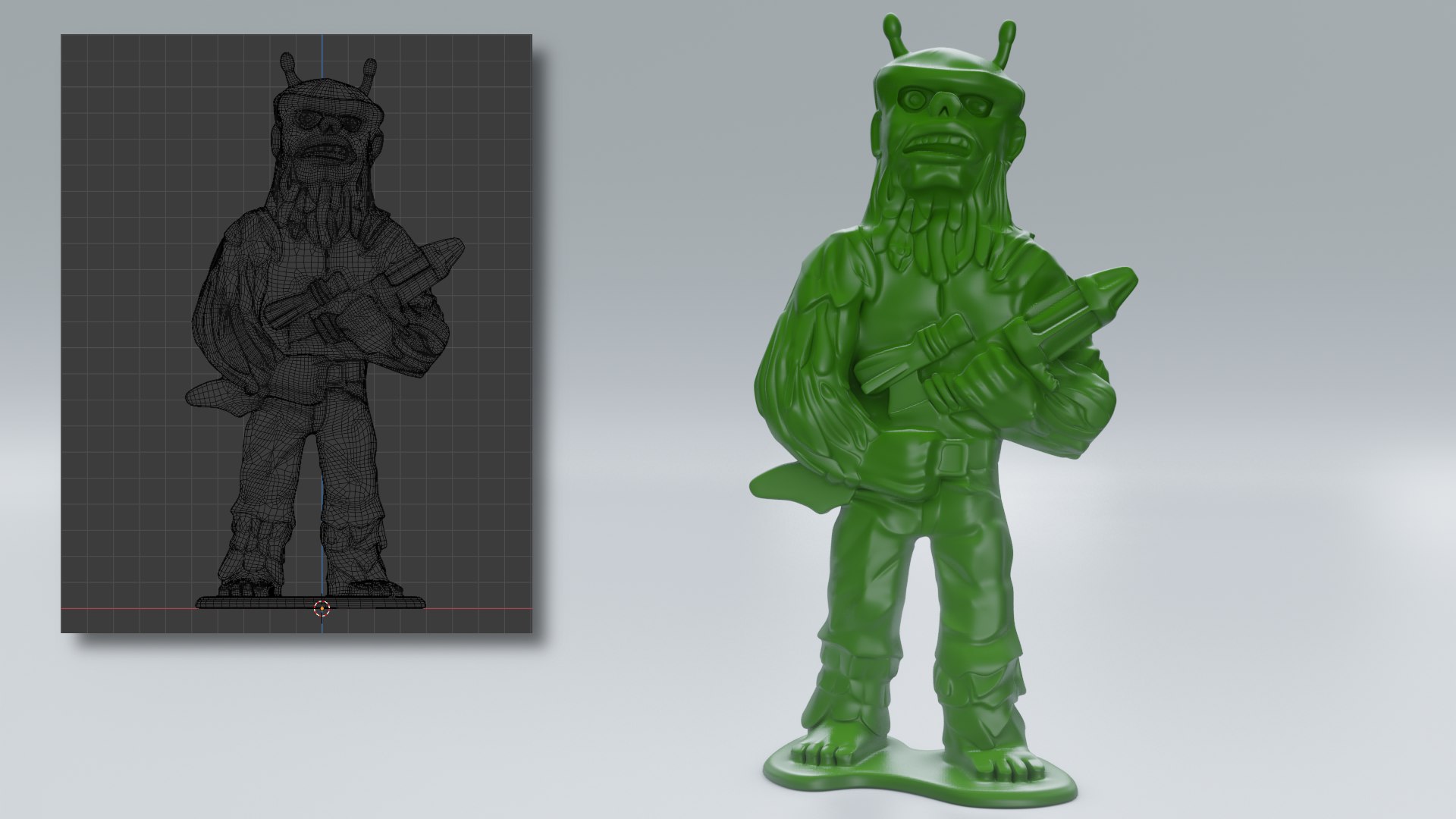 3D Retro Plastic Alien Figure 04 Model - TurboSquid 1899137
