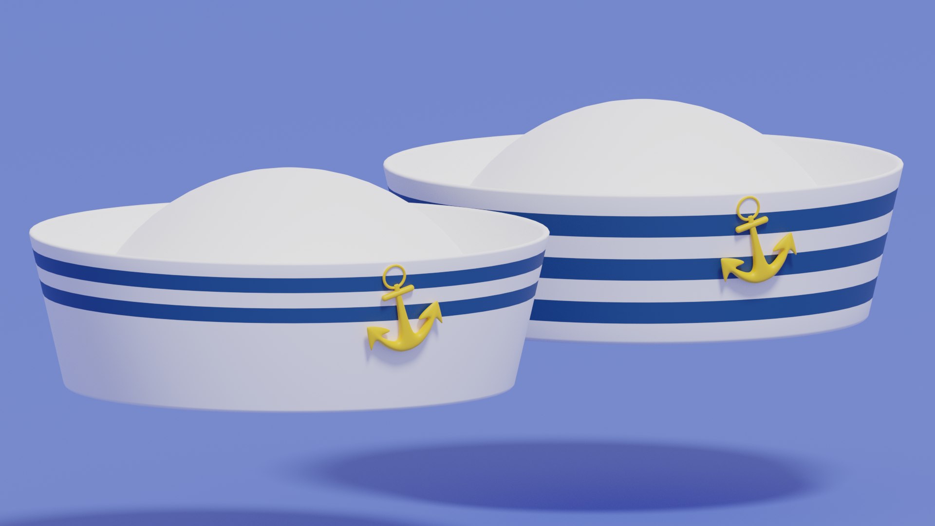 3D Navy Sailor Hat - TurboSquid 2392781