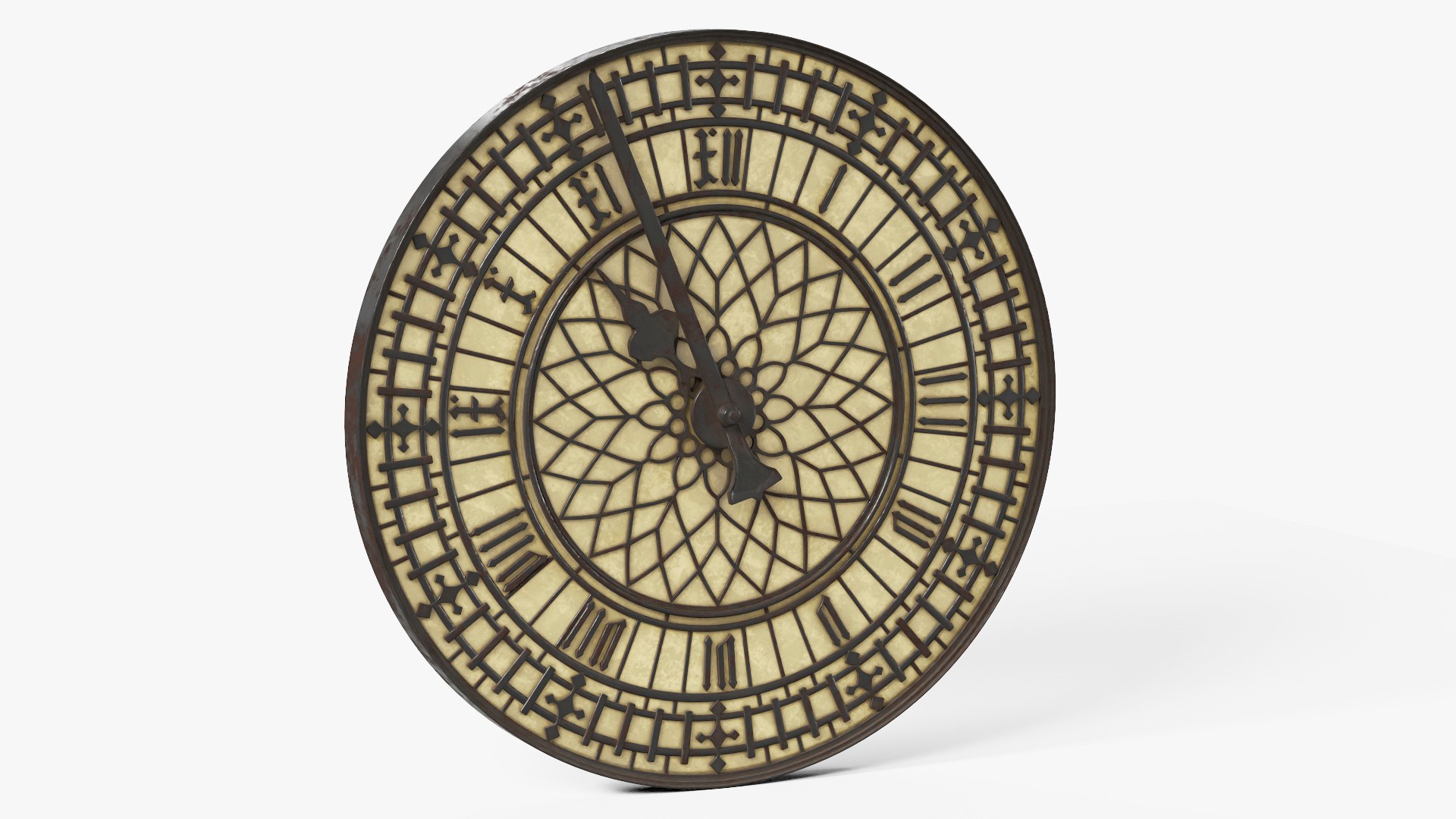 3D Aged Tower Clock Dial Worn - TurboSquid 2397173