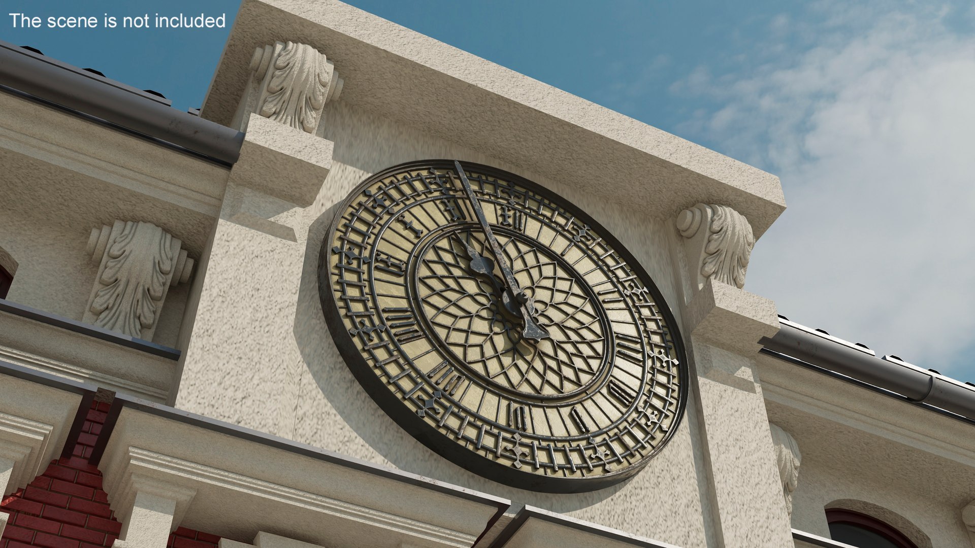 3D Aged Tower Clock Dial Worn - TurboSquid 2397173