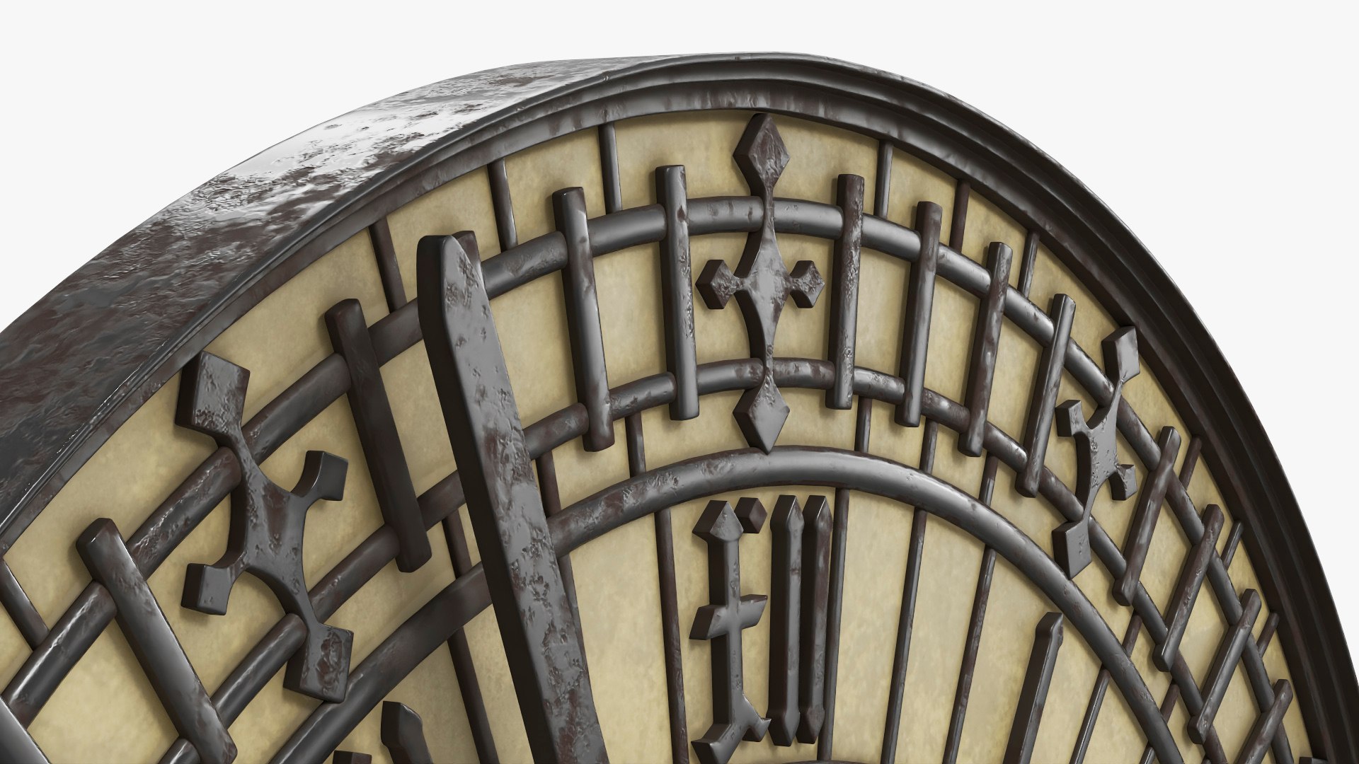 3D Aged Tower Clock Dial Worn - TurboSquid 2397173