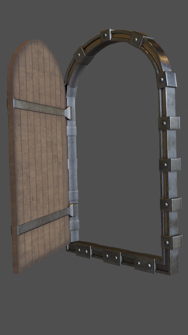 Fantasy Viking Door Game Ready Model PBR Textures 4K 3D Model ...