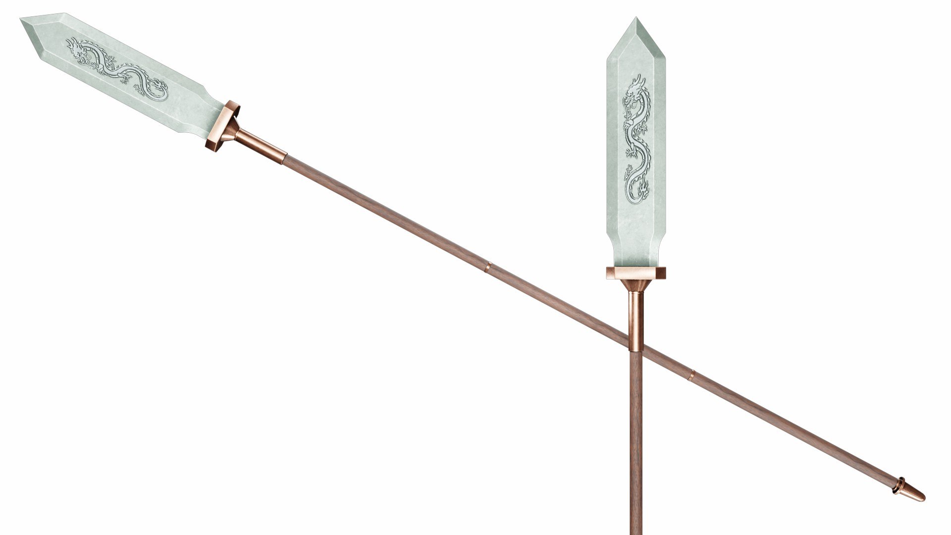 Spear With Straight Tip 3D Model - TurboSquid 2090277