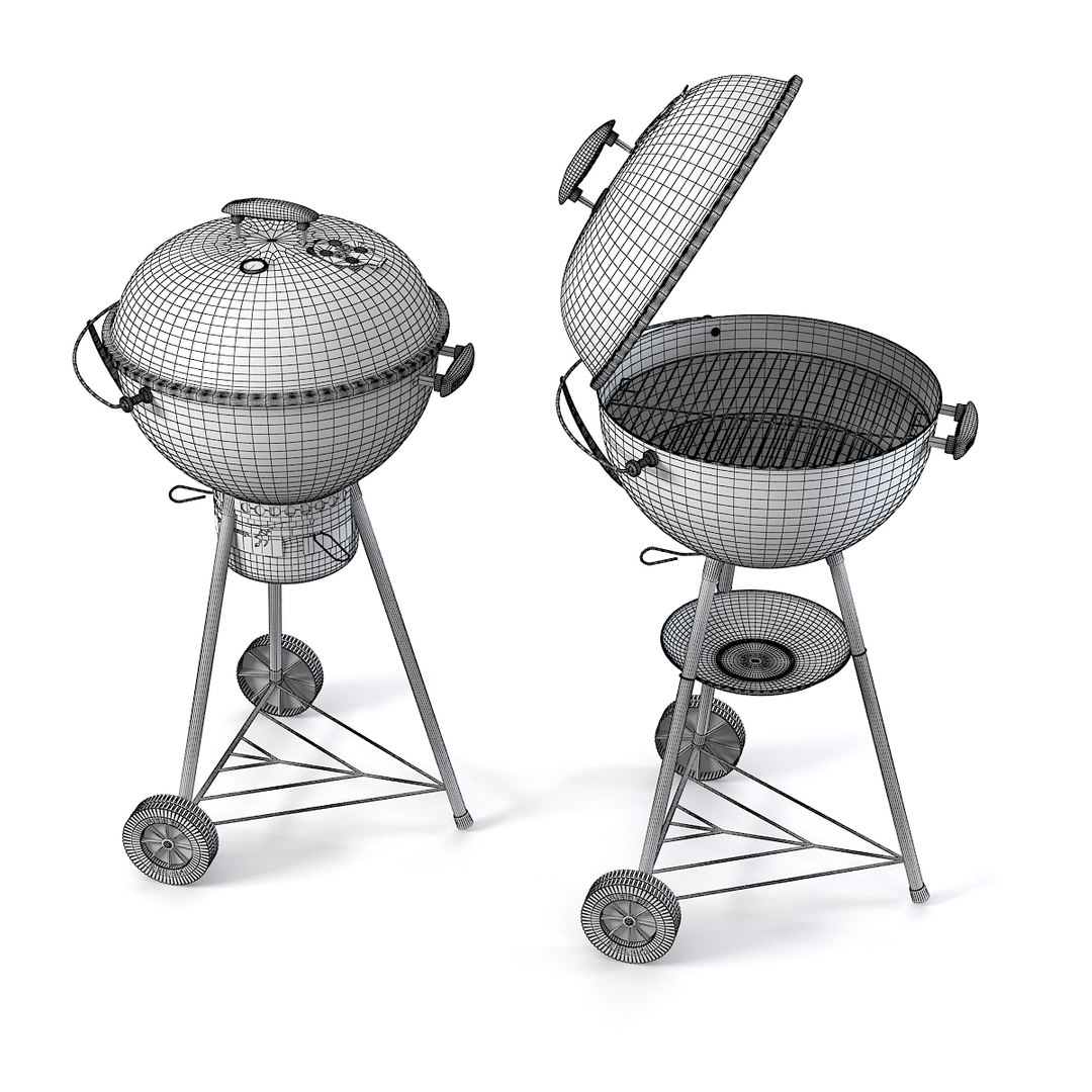 weber touch grill set 3d 3ds
