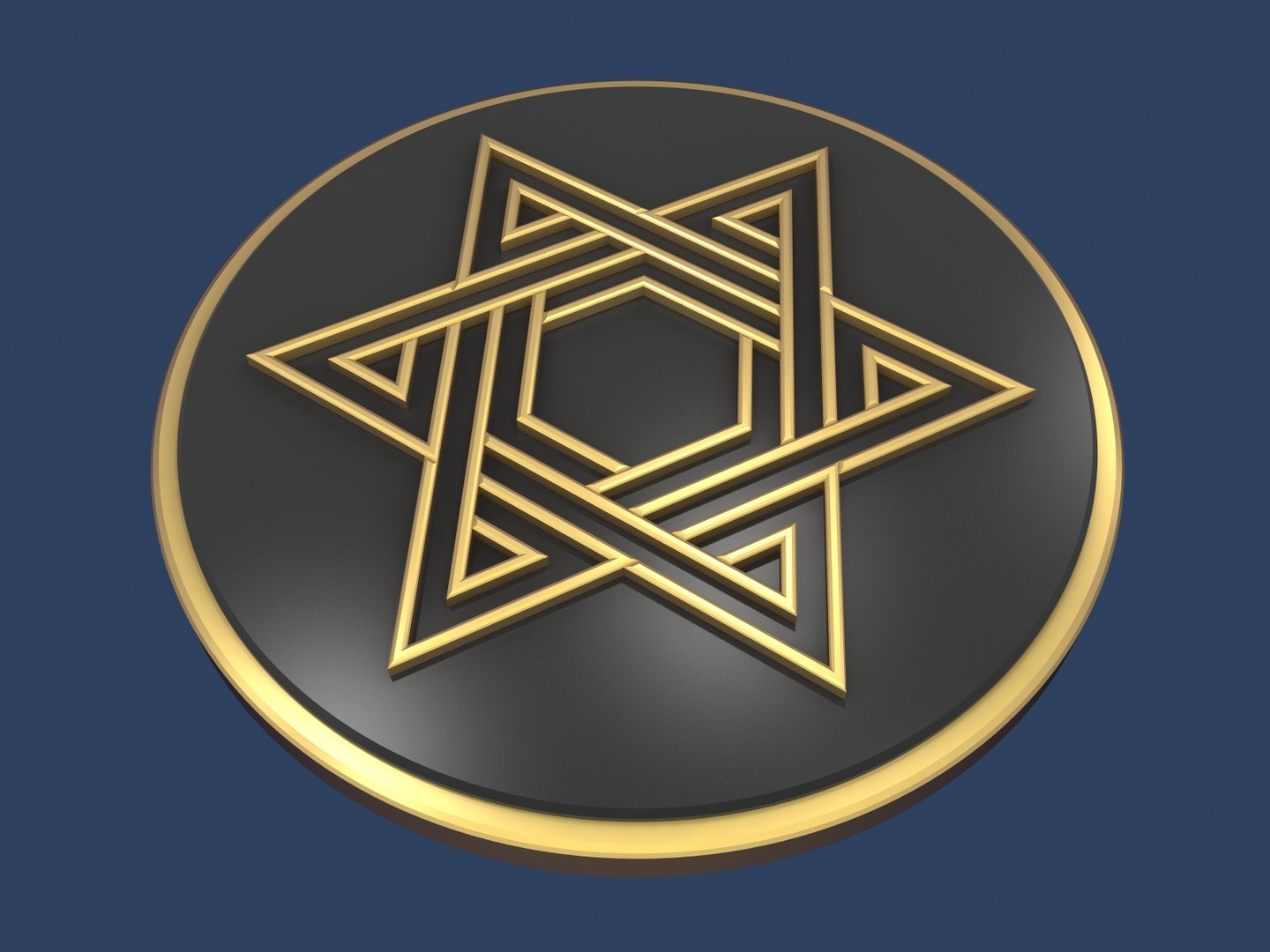 Star David Medallion 3D Model - TurboSquid 1416998