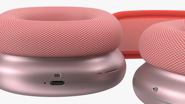 Pink AirPods Max with Case model - TurboSquid 1738027