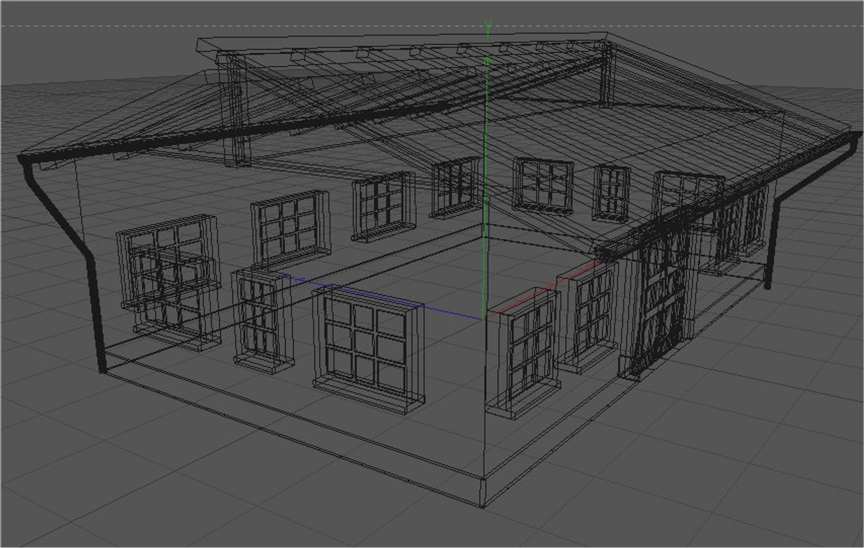3d village house base