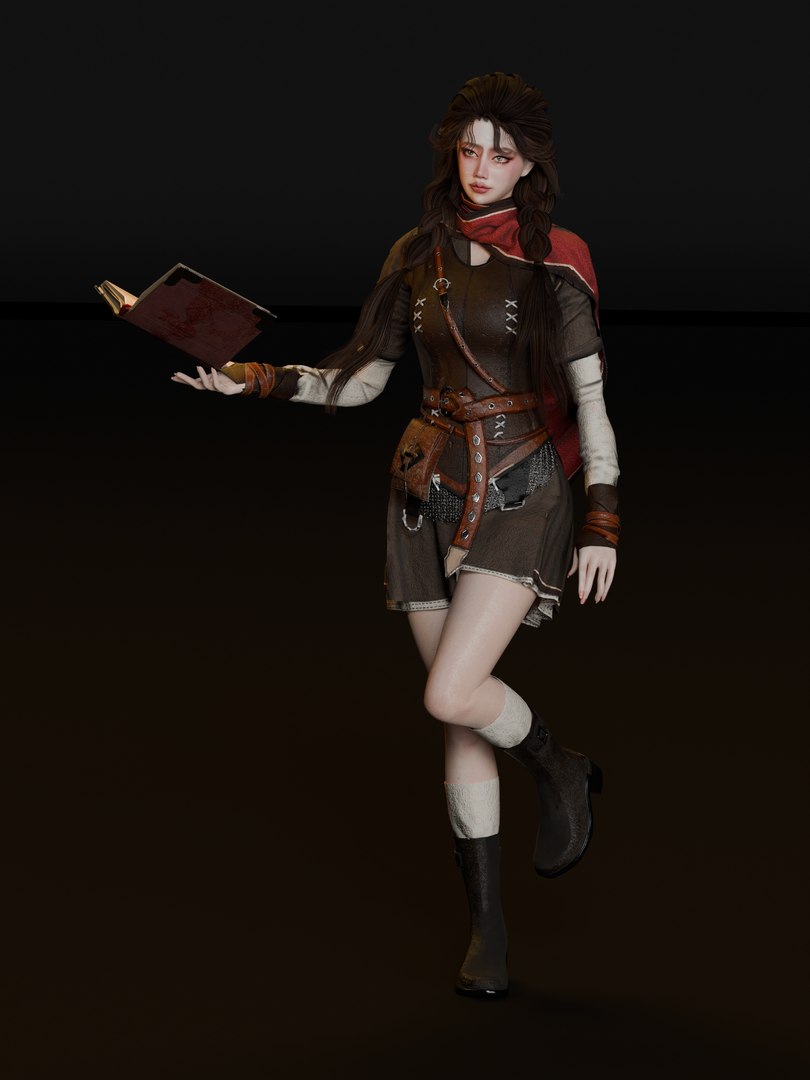Wizard Girl - Game Ready 3D Model - TurboSquid 2278302