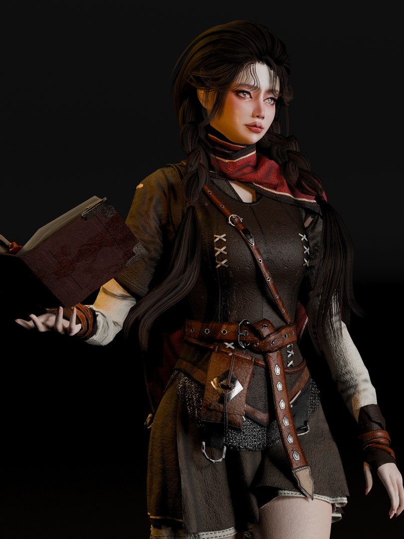 Wizard Girl - Game Ready 3D Model - TurboSquid 2278302