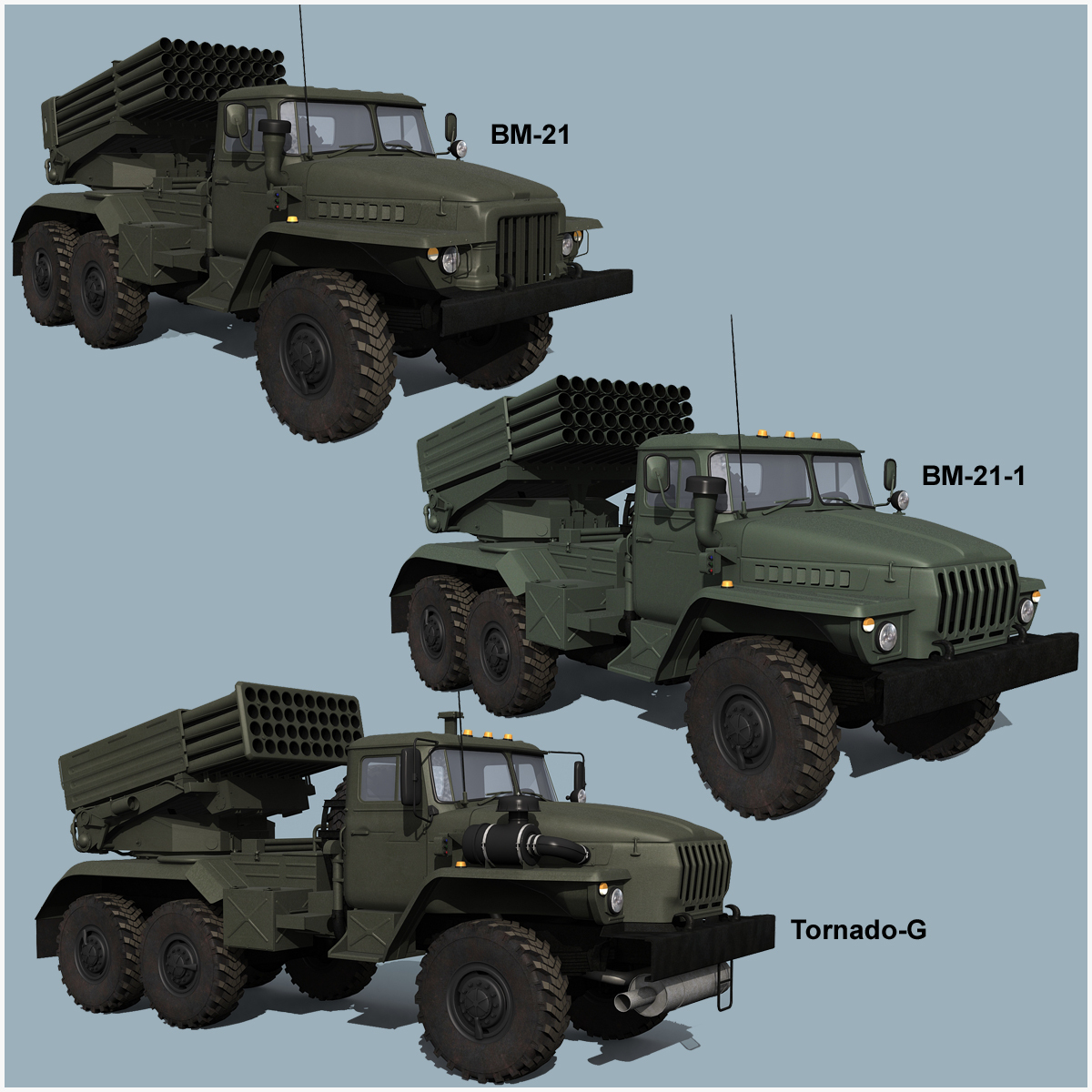 modelo 3d Grad family MLRS - TurboSquid 2096743
