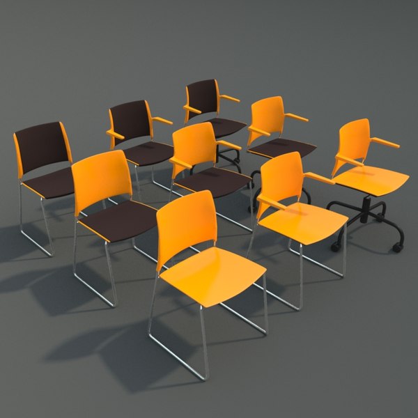 professional chairs 3d model