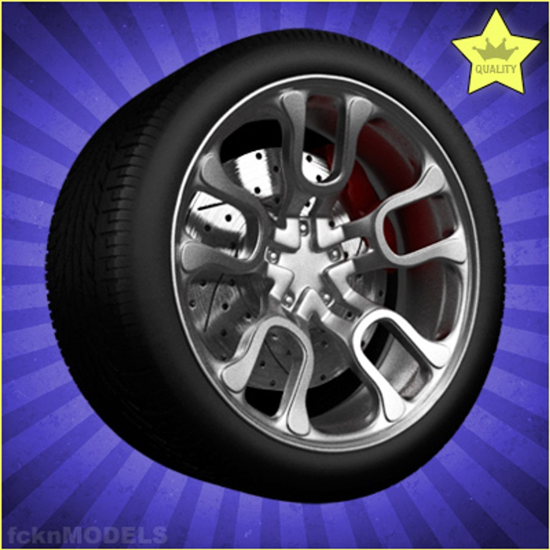 3d car wheel model