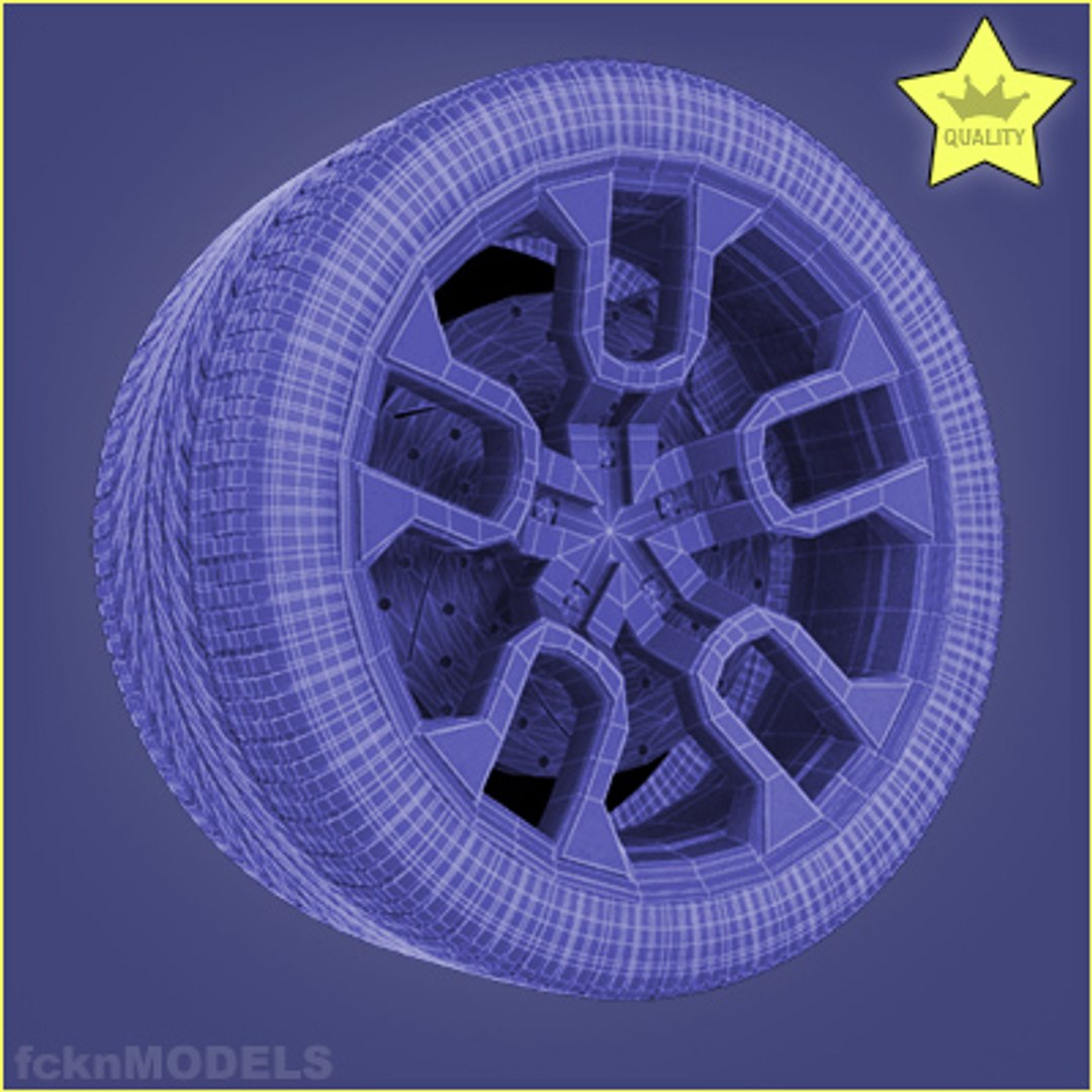 3d car wheel model