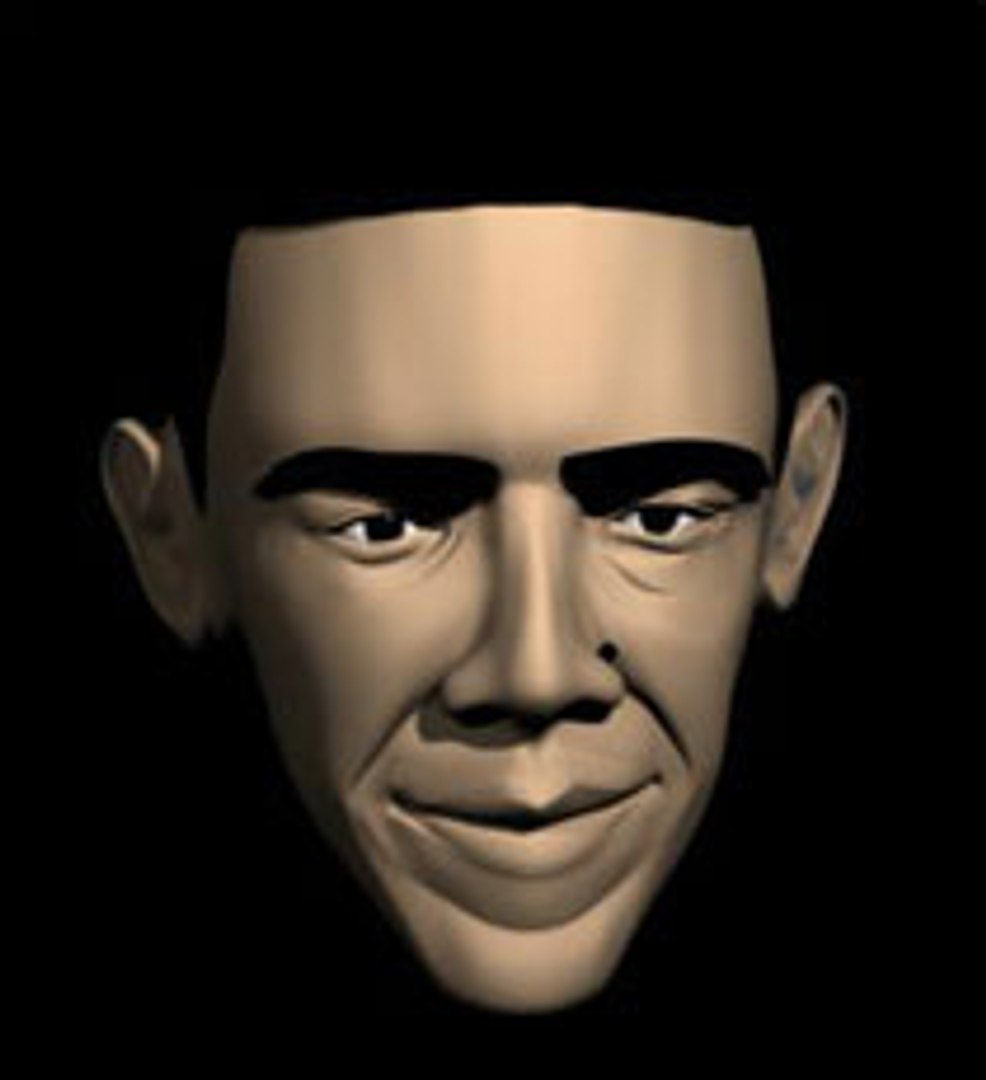Ma President Barack Obama Head
