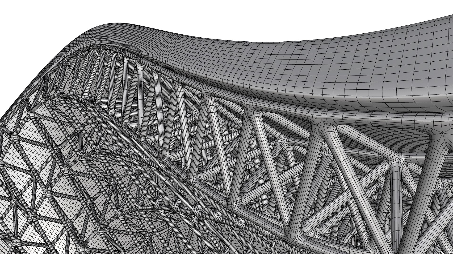 Wavy Space Truss System 02 3D Model - TurboSquid 2258871