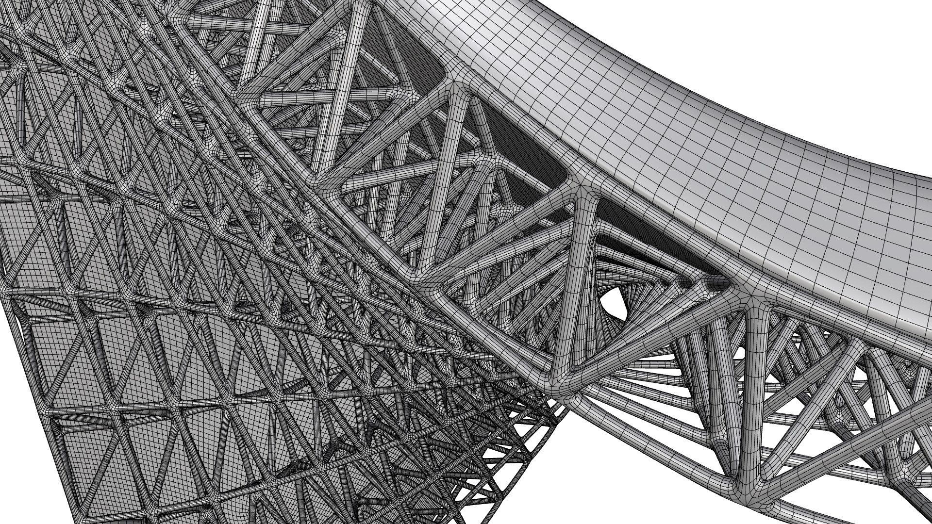 Wavy Space Truss System 02 3D Model - TurboSquid 2258871