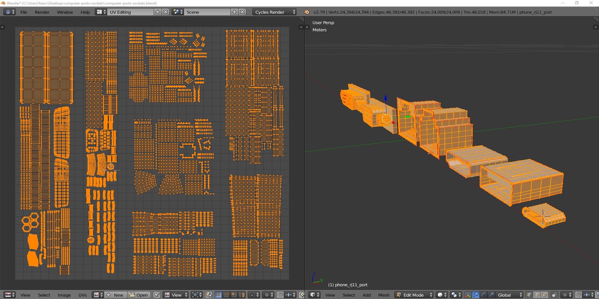 Computer Ports Sockets 3D Model - TurboSquid 1760143