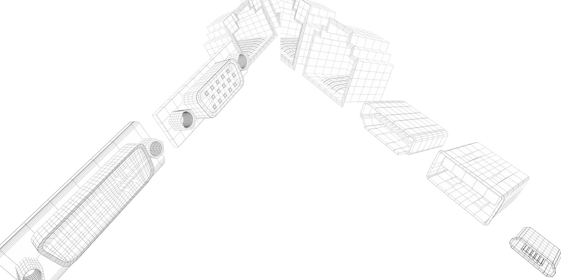 Computer Ports Sockets 3D Model - TurboSquid 1760143