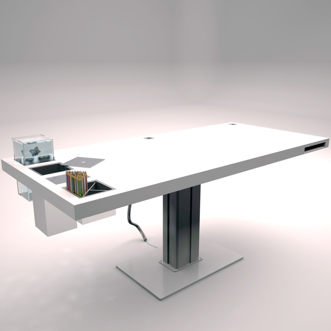 holmris milk desk 3d model