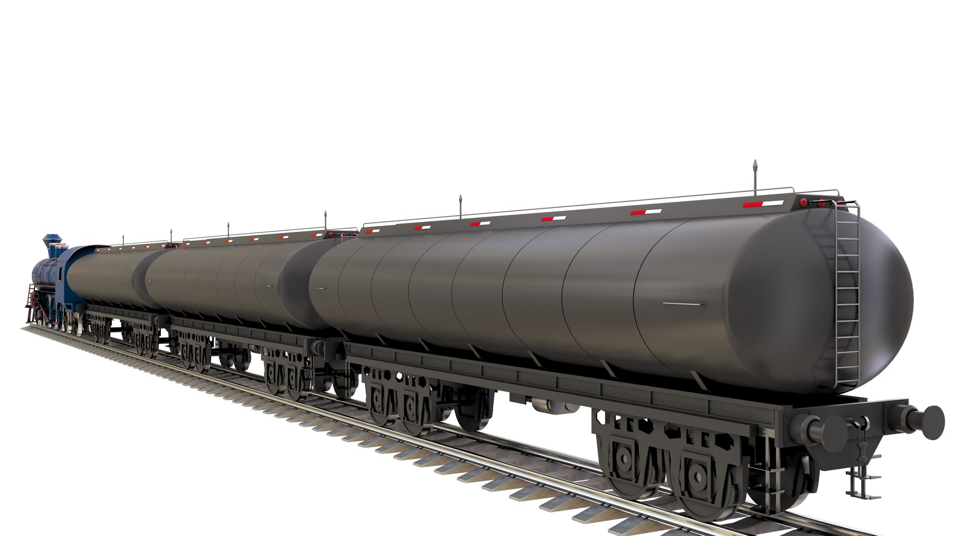 Oil Tanker Train - Blue Model - TurboSquid 1920972