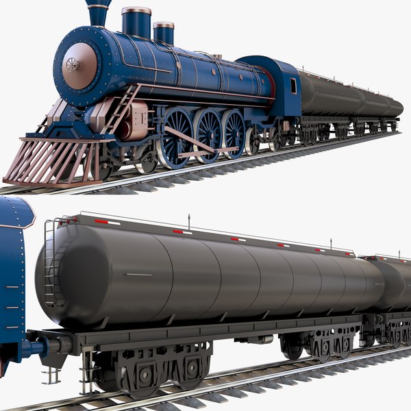 modelo 3d Tren petrolero - Azul - TurboSquid 1920972