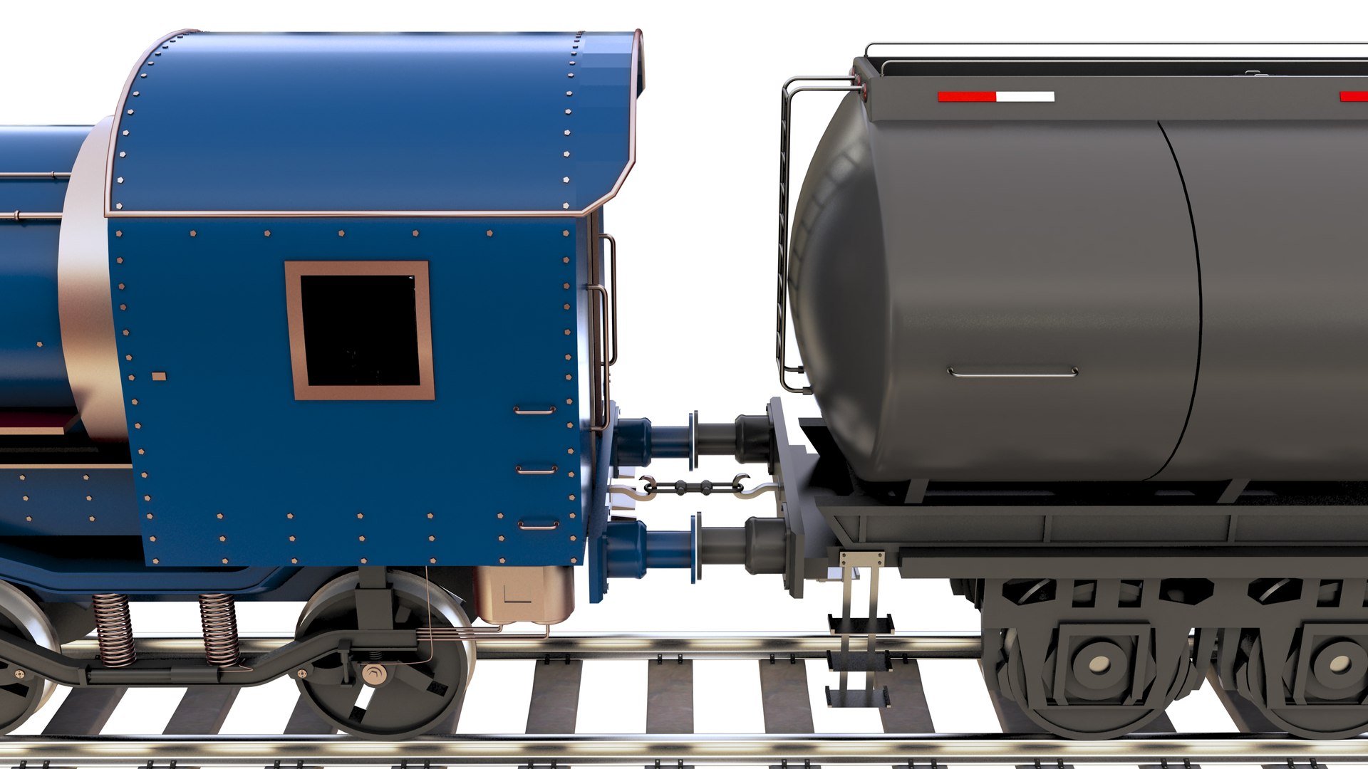 Oil Tanker Train - Blue Model - TurboSquid 1920972