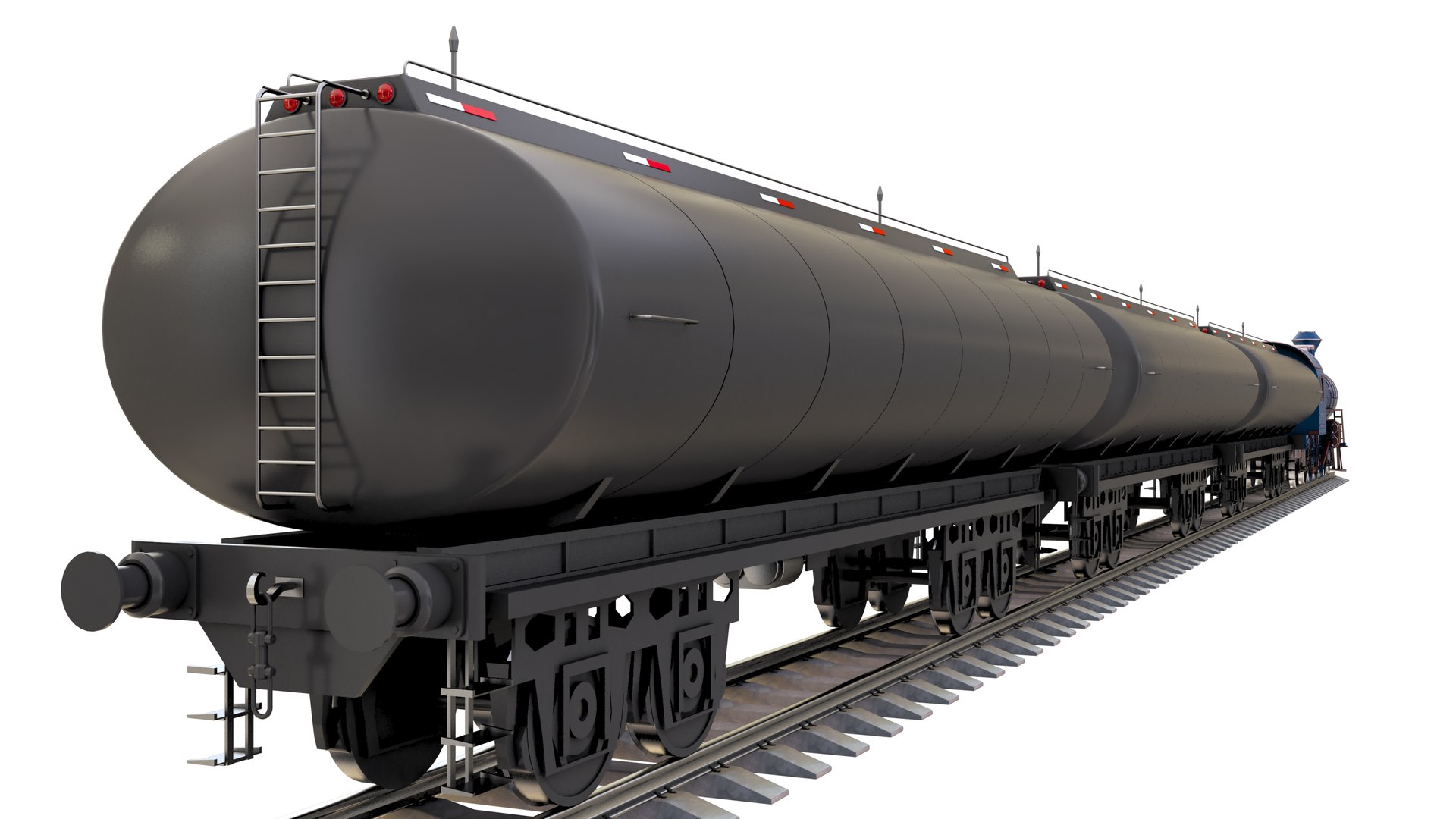 Oil Tanker Train - Blue Model - TurboSquid 1920972