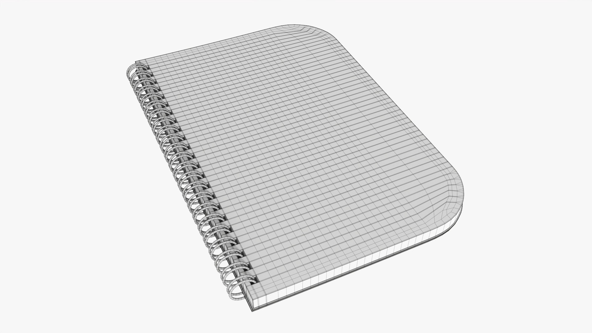 Notebook With Spiral 05 Flipped 3D Model - TurboSquid 1716114
