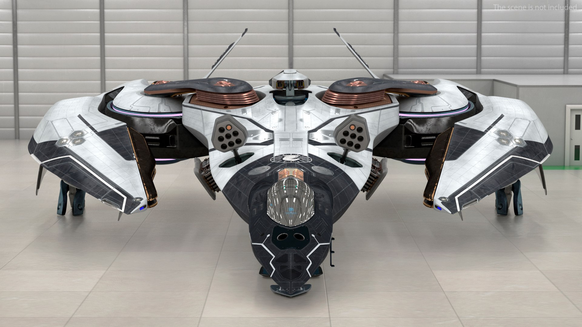 3D Sci Fi Fighter Jet Black model - TurboSquid 1955996