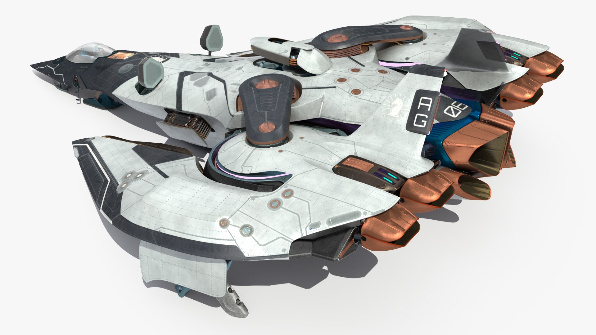 3D Sci Fi Fighter Jet Black model - TurboSquid 1955996