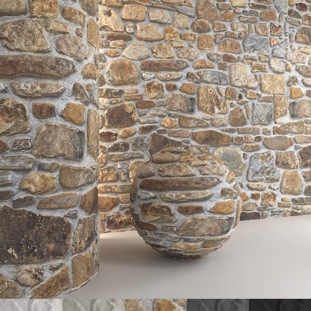 3D Stone Wall 18 - TurboSquid 2157790