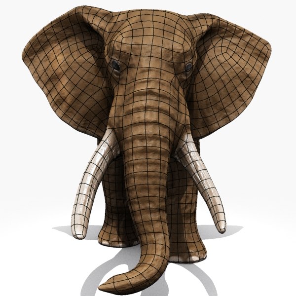 3d model elephant animating