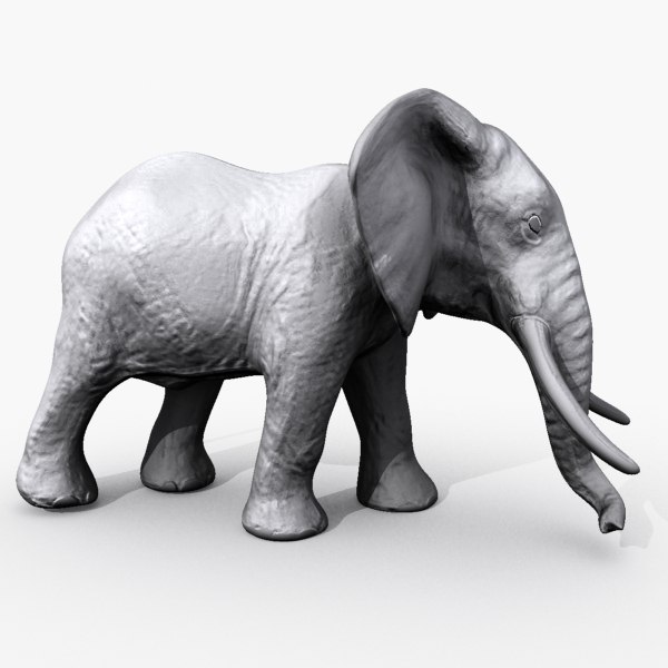 3d model elephant animating