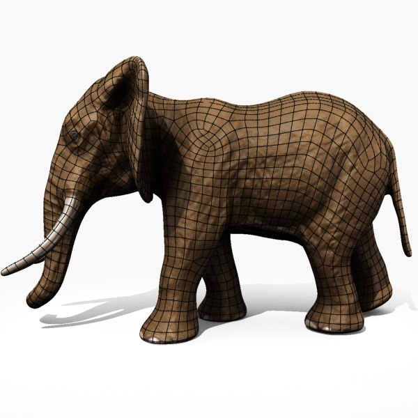 3d model elephant animating