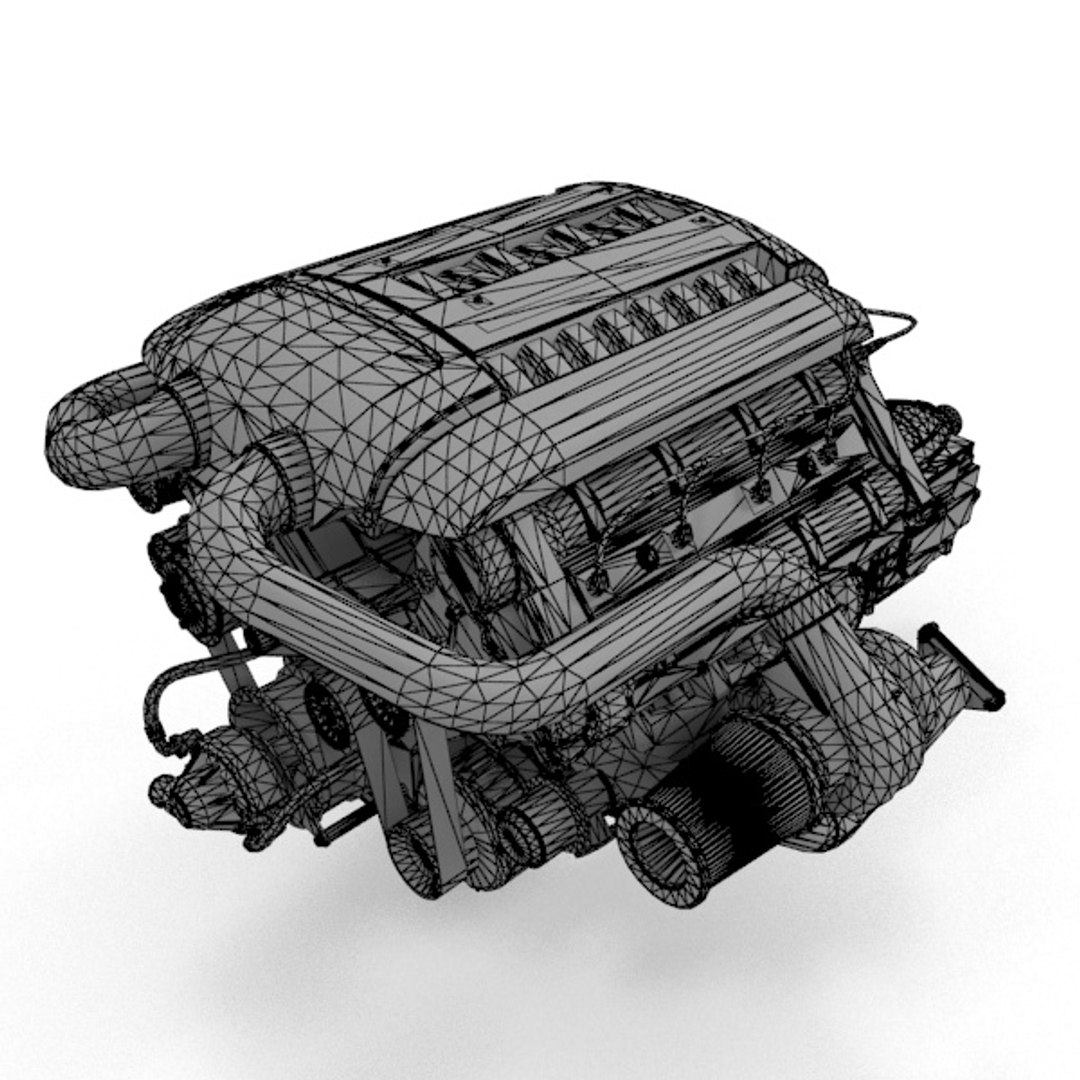 V8 engine model - TurboSquid 1187787