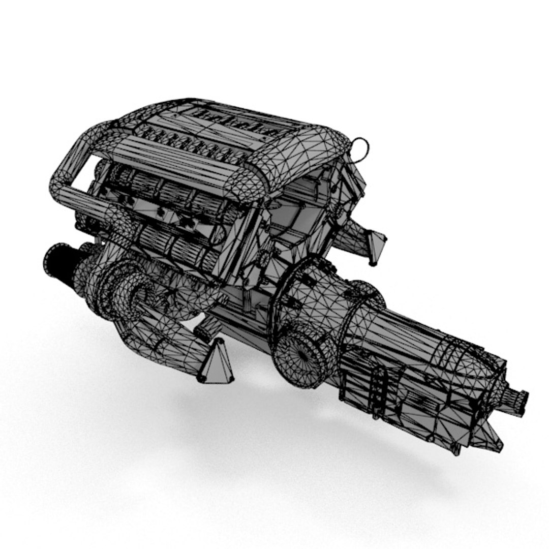 V8 engine model - TurboSquid 1187787