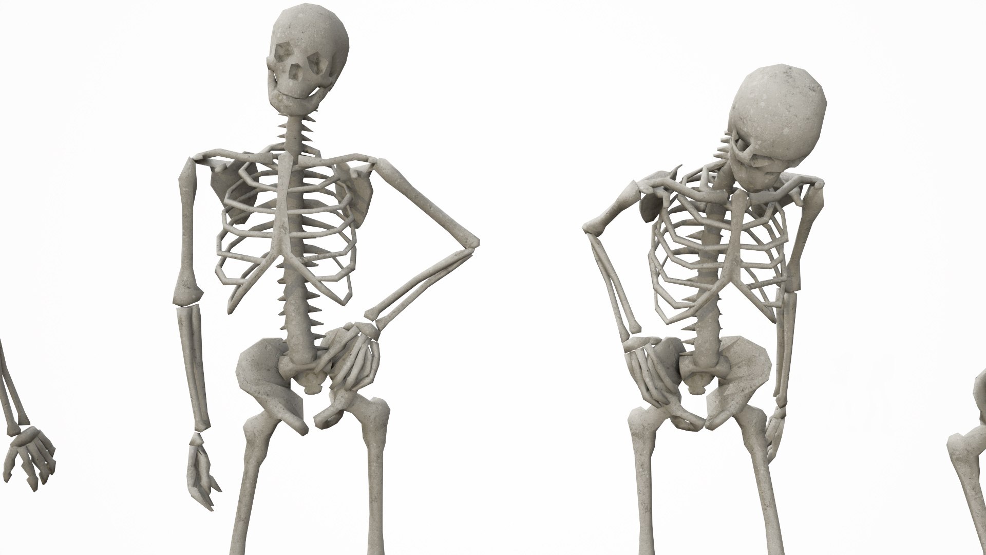 Standing Poses Low-poly Skeletons Model - TurboSquid 1353351