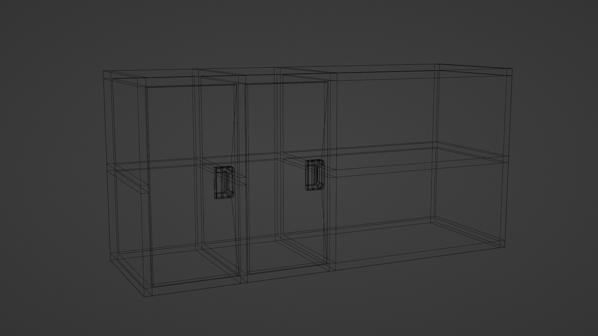 Modern Office Drawer Cabinet With Hinged Doors 3D Model - TurboSquid ...