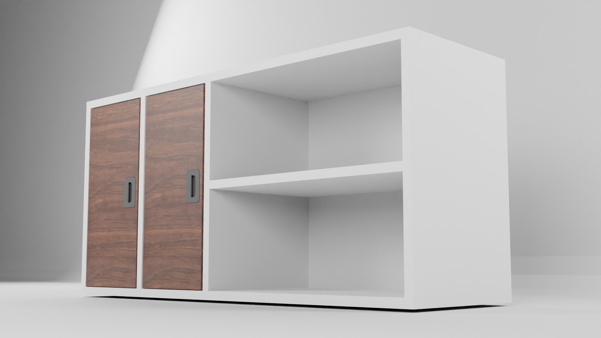 Modern Office Drawer Cabinet With Hinged Doors 3D Model - TurboSquid ...