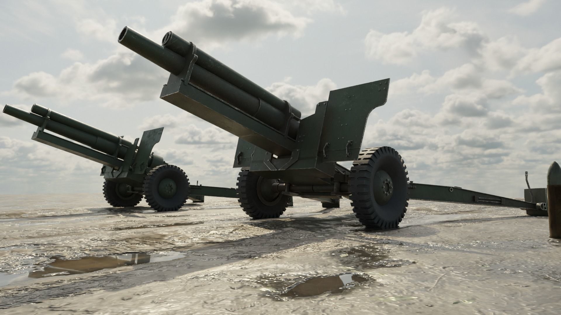 Howitzer Gun 3D Model - TurboSquid 2153835
