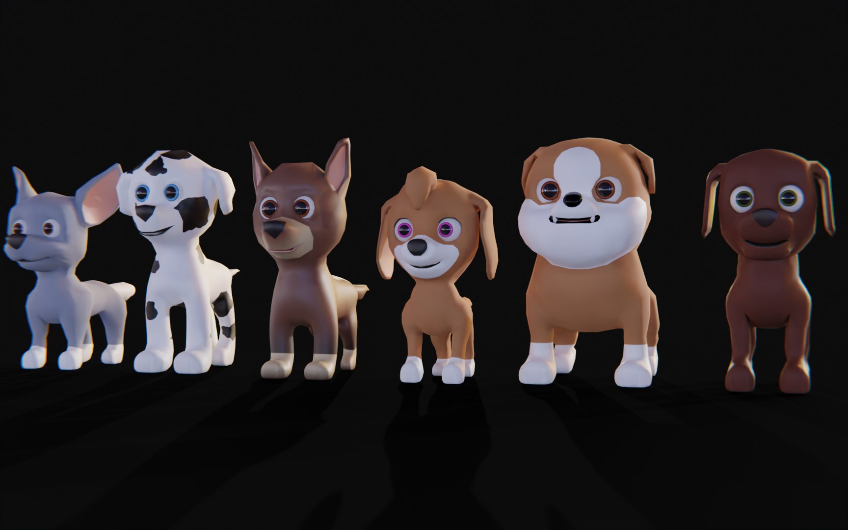 Cartoon Animal Dogs PAWS Patrol 3D Model - TurboSquid 2146638