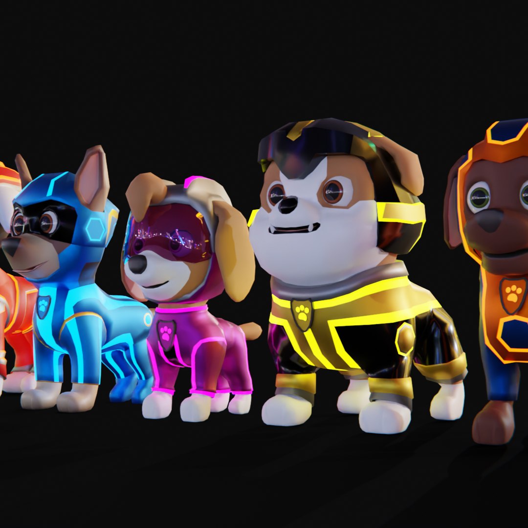 Cartoon Animal Dogs PAWS Patrol 3D Model - TurboSquid 2146638
