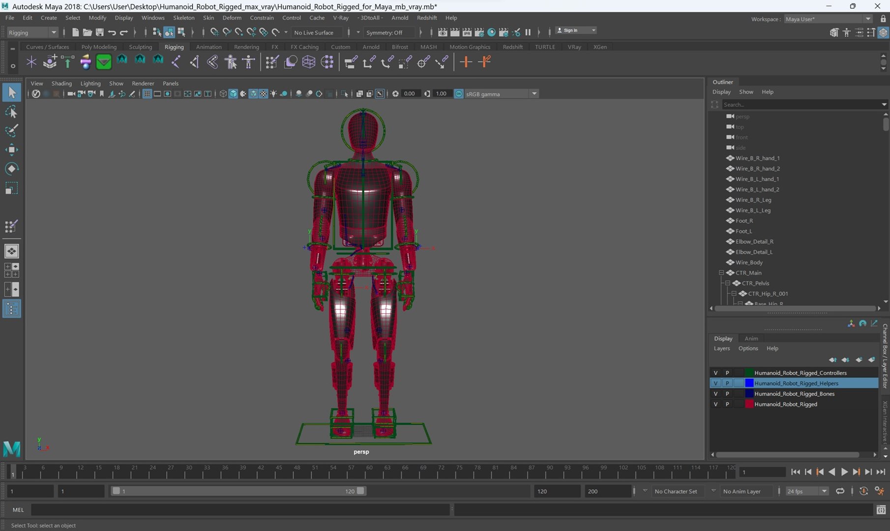 Humanoid Robot Rigged For Maya 3D Model - TurboSquid 2520606