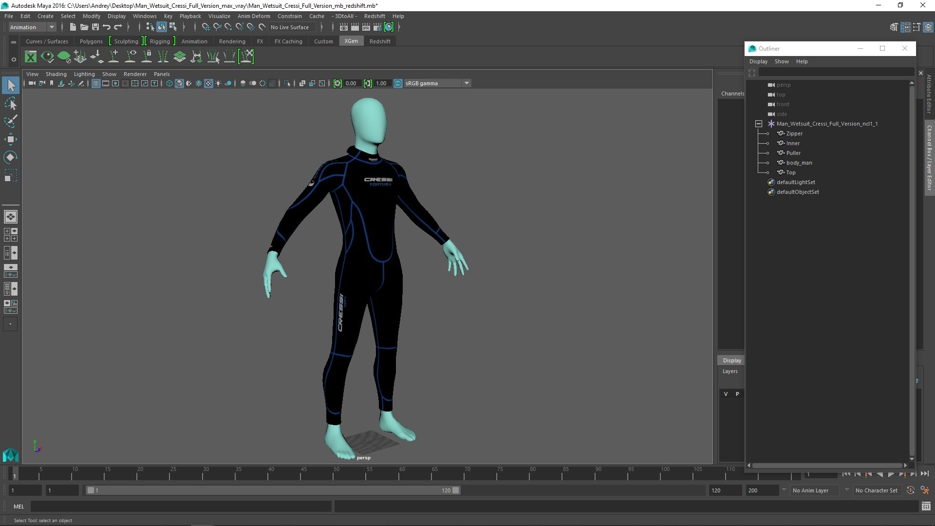 Man Wetsuit Cressi Full Version 3D Model - TurboSquid 2241969