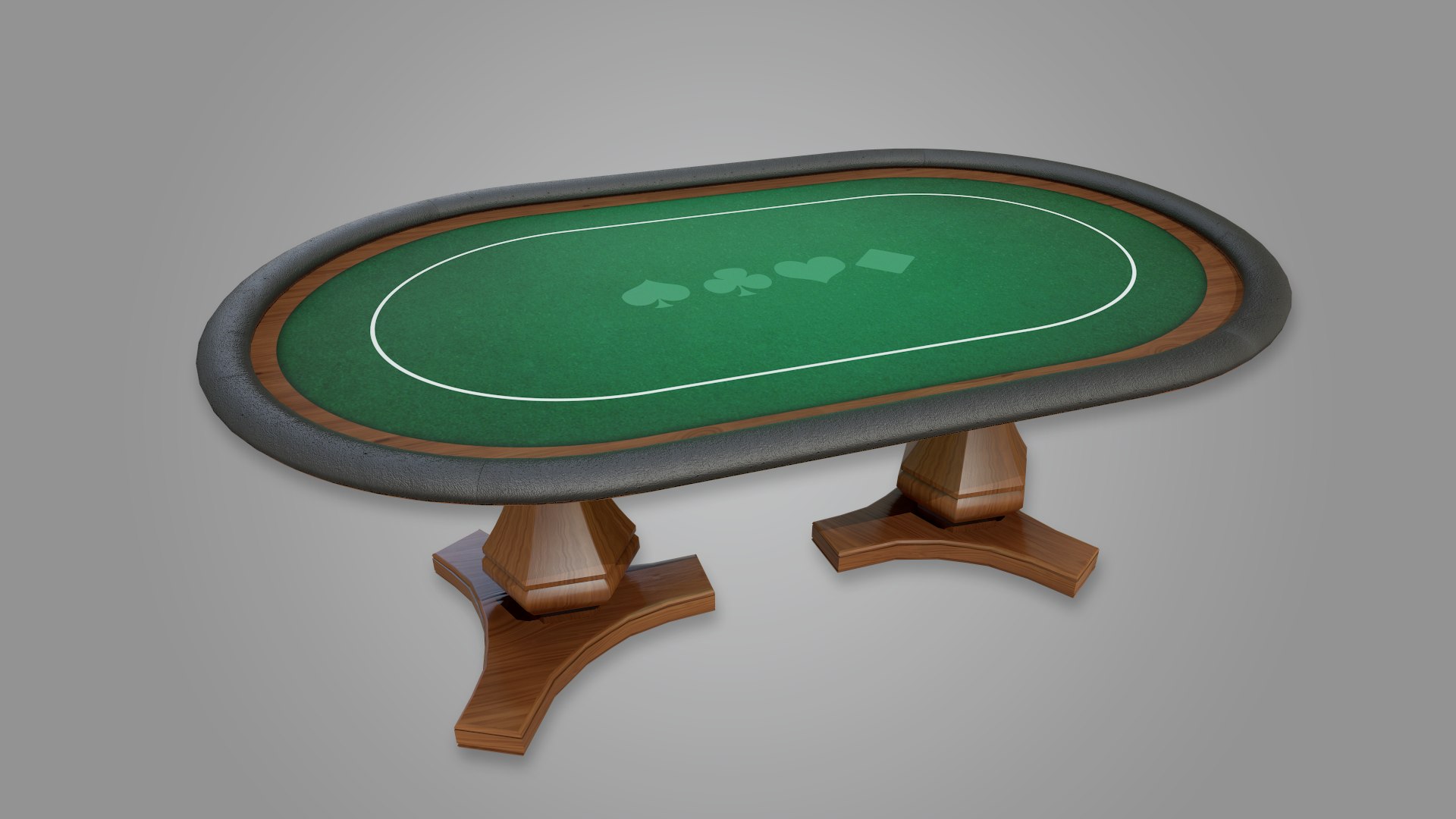 Poker Table Game Ready 3D Model - TurboSquid 1906014