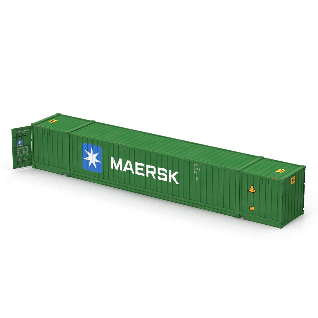 53 Ft Shipping Iso Container 3d Model