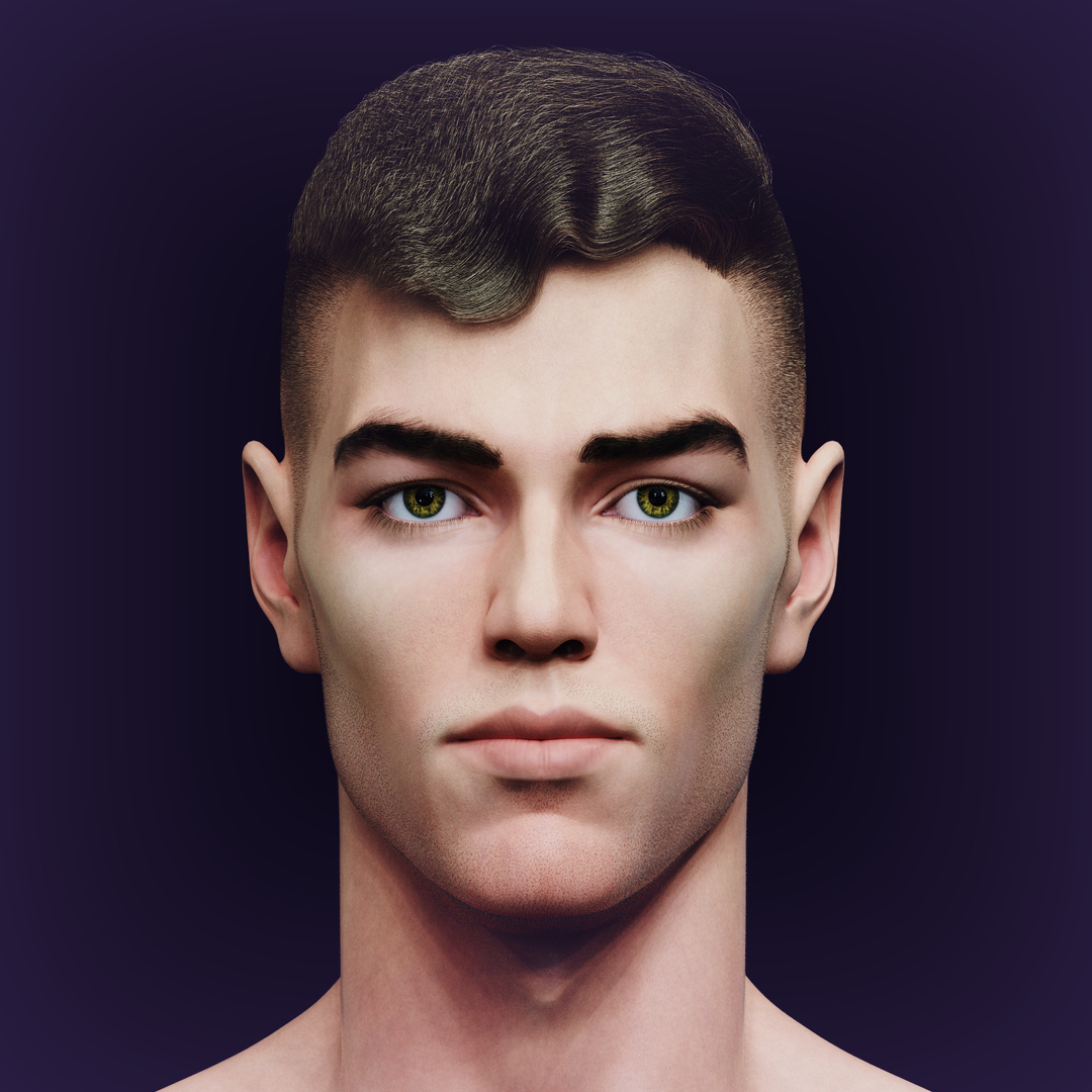 Slavic Realistic Male Head Middle Poly 3D - TurboSquid 2259600