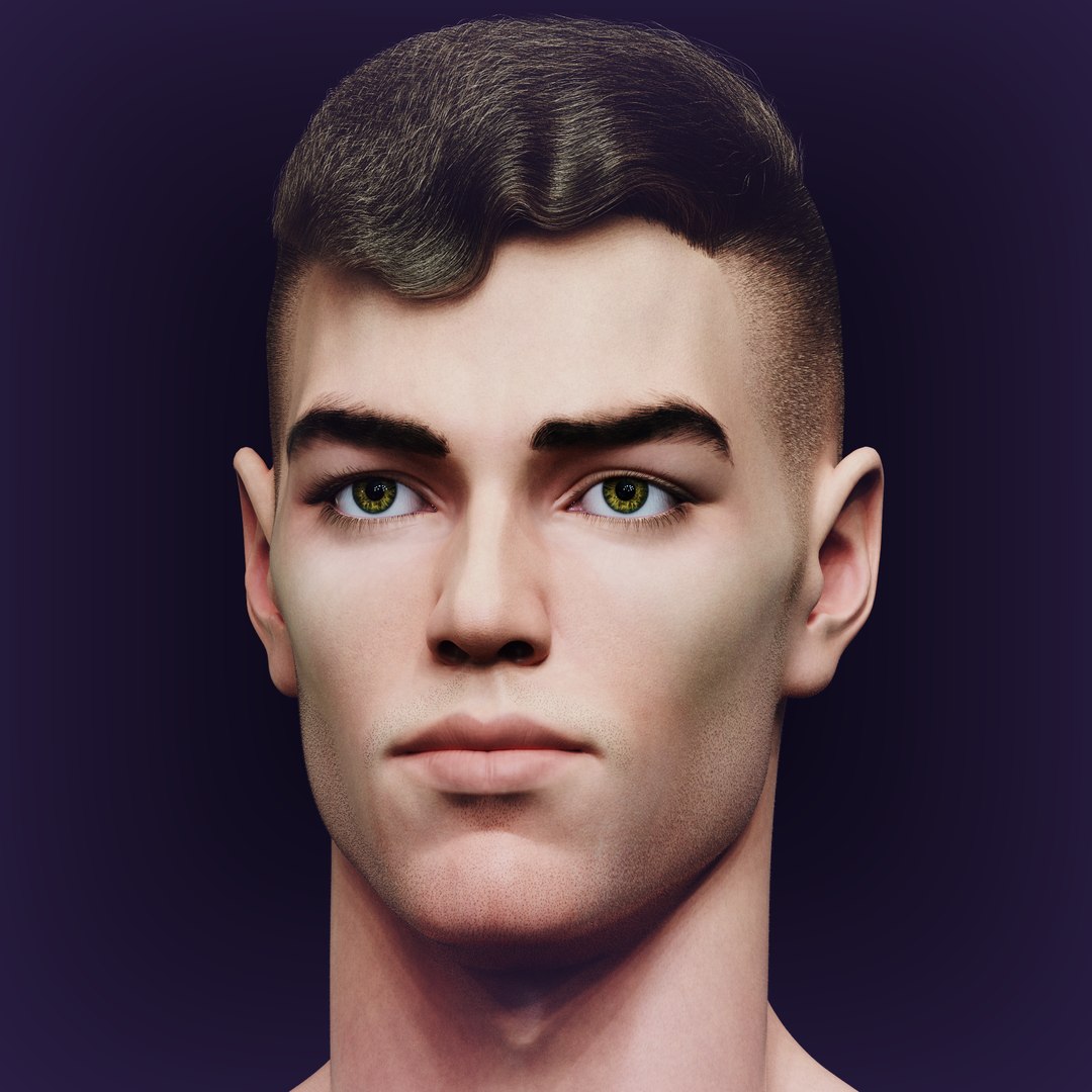Slavic Realistic Male Head Middle Poly 3D - TurboSquid 2259600