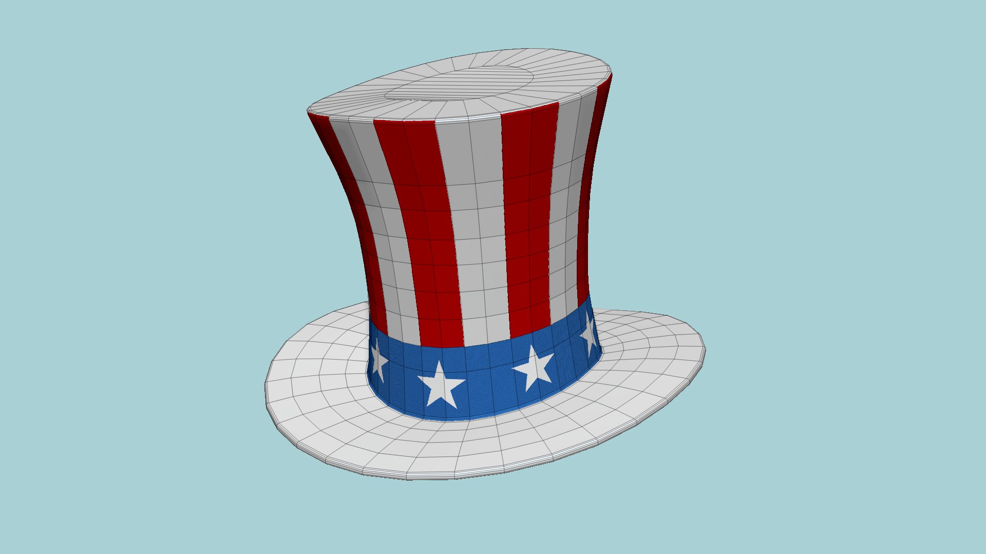 3D Uncle Sam Hat 03 - Character Design Fashion - TurboSquid 1838469